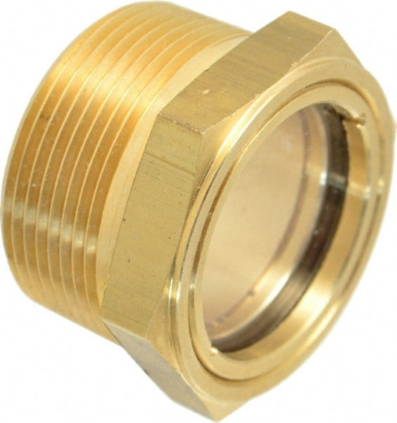 Trico 2" Sight Diam, 1-1/2" Thread, 1-11/32" OAL, Viewport Sight Glass ...