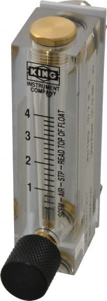 King Instrument 1/4" F Port Block Style, Panel Mount Flowmeter 125 Max ...