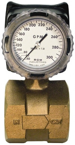 Made in USA 3" NPT Port RCM Industries Flo-Gage Flowmeter 180 Max psi ...