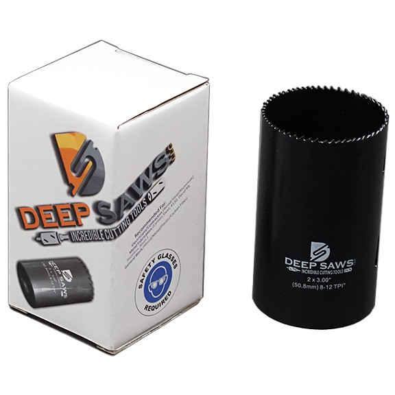 Deep Saws 3" Deep Bi-Metal Hole Saw, 8-12 TPI, 2" Diameter - 100836 ...