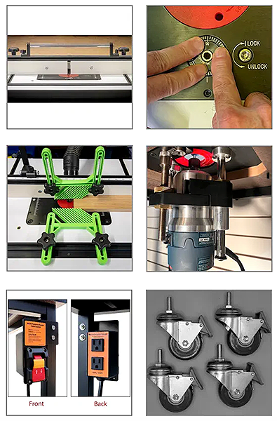 iGaging Router Table with Lift & Casters - 50-200-C| Penn Tool Co., Inc