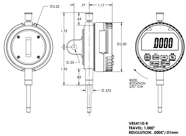 CDI VRS Dial Indicators - Wireless MicroRidge Long Range Radio
