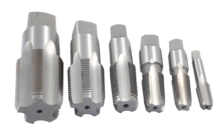 Precise 6 Piece 1/8-1" Carbon Steel NPT Taper Pipe Tap Set - 1011-3307 ...