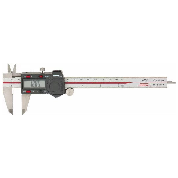 SPI Electronic Caliper, 0 to 6" Range, 0.0005" Resolution, No IP Rating ...