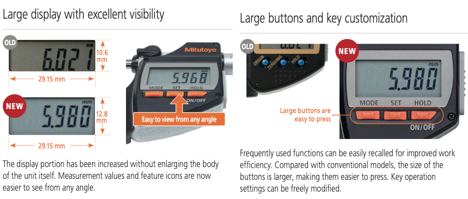 Mitutoyo QuantuMike Digimatic Micrometer with SPC Data Output, 0-1 ...