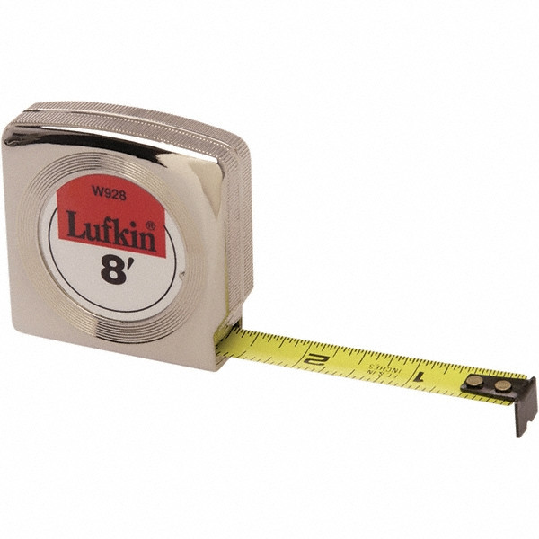 Lufkin Tape Measure: 12 ft. Long, 3/4" Width, Yellow Blade 1/16 ...