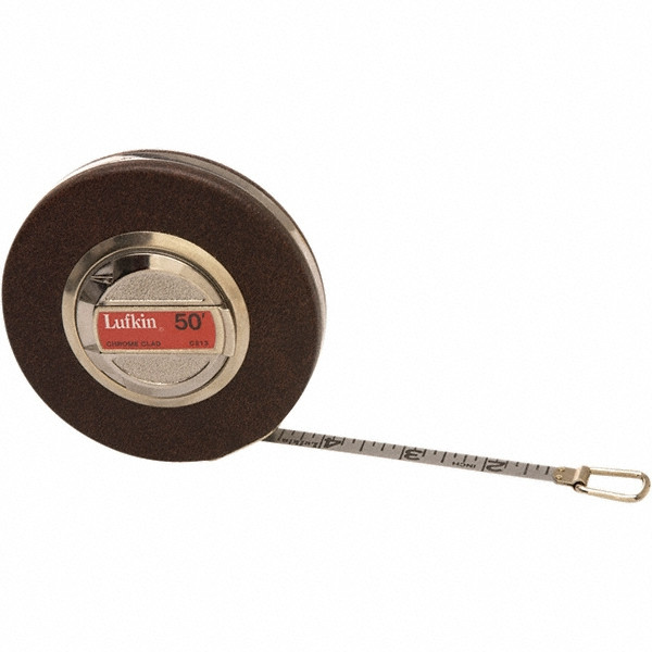 Lufkin Tape Measure: 50 ft. Long, 3/8" Width, Silver Blade 1/16 ...