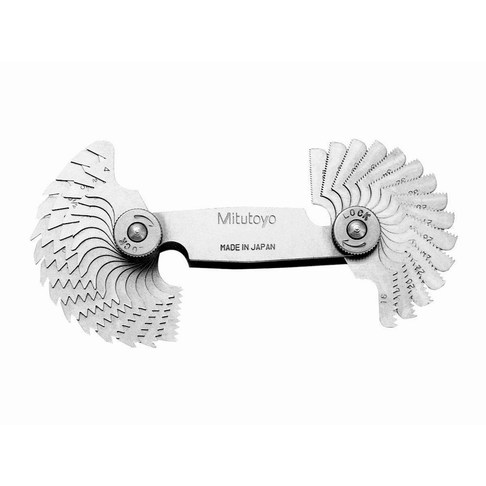 Mitutoyo Screw Pitch Gages, Threads per Inch Range: 8 - 28, Material ...