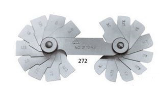 Precise Metric Fillet or Radius Gage .75-5mm by .5mm with 18 Leaves ...