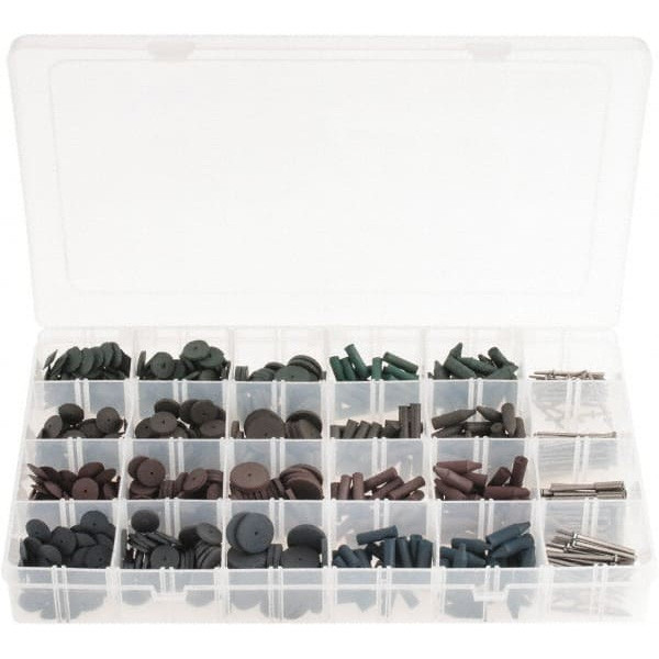 Rubberized Abrasives Tool Room Assortment Kit K-8, Point and Wheel Set ...