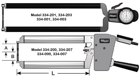 Dyer Extra Long Reach Caliper Gages, Outside Measurement | Penn Tool Co ...
