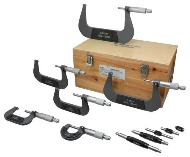 Value Collection Mechanical Outside Micrometer Set, 0-150mm - 50-101-5 ...