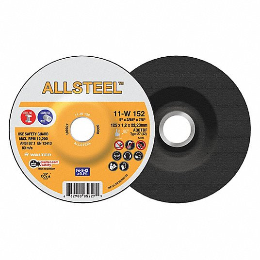 WALTER Surface Technologies | ALLSTEEL™ CUT-OFF WHEEL 5" Dia X 3/64 ...