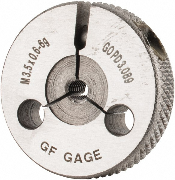 GF Gage Threaded Ring Gage: M3.5 x 0.60 Thread, Metric, Class 6G, Go ...