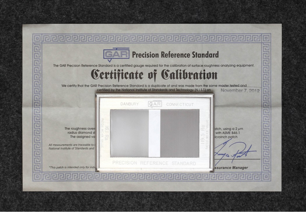 GAR Precision Reference Standard PRS with NIST Certificate - 30-696-9 ...
