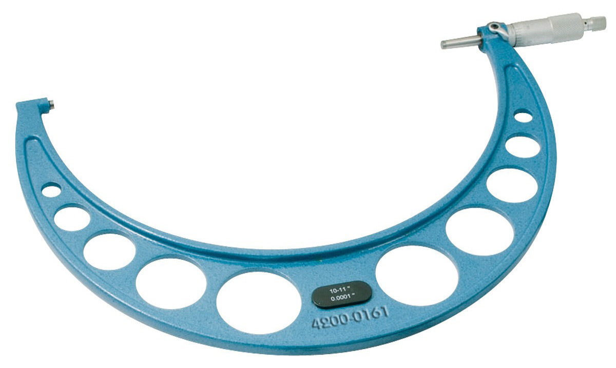 Precise Solid Metal Frame C-Type Outside Micrometer, 10-11" - 4200-161 ...