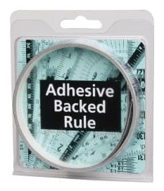 Mylar Adhesive Backed Rule, Horizontal, Left to Right, 1/32" Grad., 9 ...
