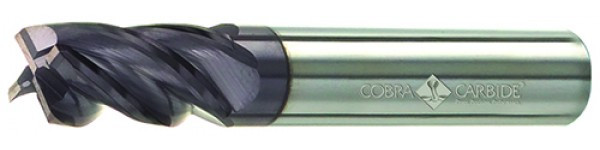 Cobra Carbide VIPER Variable Helix Series Endmill, TiAlN Coated, 0.030 ...