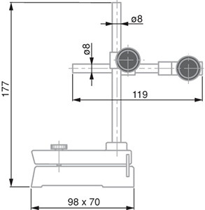 Tesa Small Measuring Stand with Sliding Support for Dial Test ...