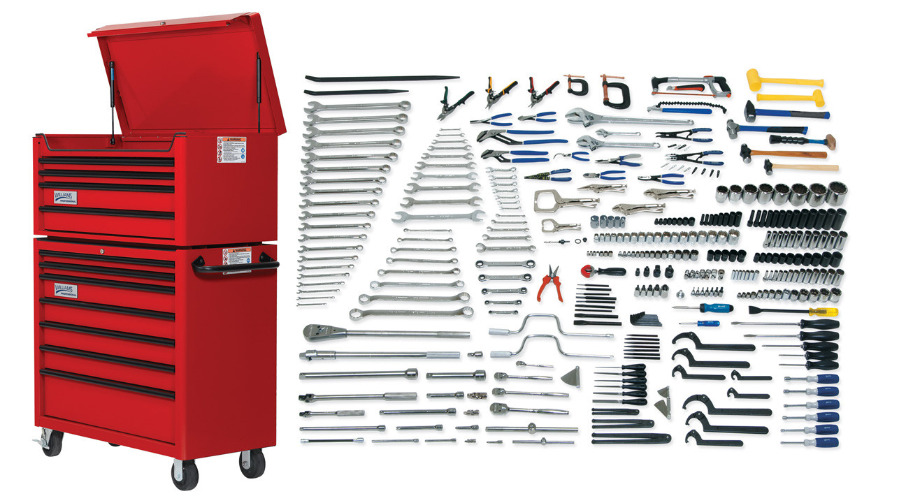Williams Industrial Tools Master Maintenance Tool Set With Tool Boxes ...