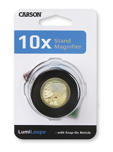 Carson LumiLoupe 10X Stand Magnifier with Reticle - LL-20| Penn Tool Co ...