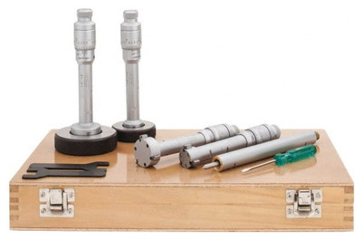SPI 3-Point Hole-Mike Inside Micrometer Set, 1.600 - 4.000" - 10-740-9 ...