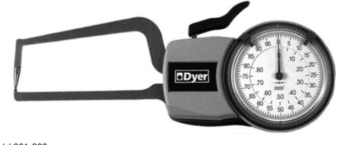 Dyer Direct Reading Min-Wall/Thickness Gages, 301 Series - Penn Tool Co ...