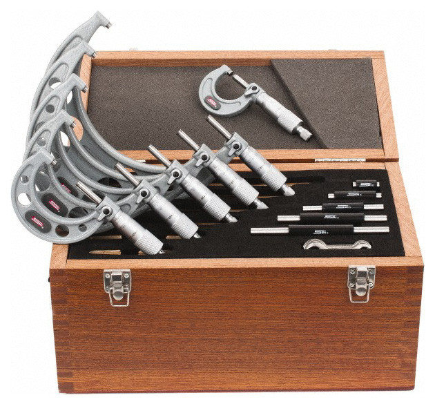 SPI Mechanical Outside Micrometer Set, 0-150mm - 17-854-1| Penn Tool Co ...