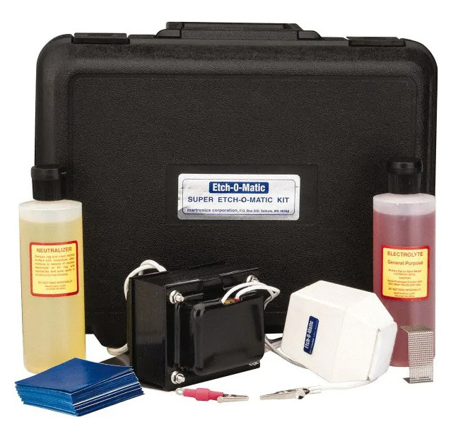Etch-O-Matic Electric Etcher Marking Kit, 15 Volt, 10 Amp Super Kit ...