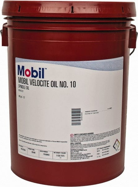 Mobil Velocite No. 10 5 Gal Pail Mineral Spindle Machine Oil ISO 22 ...