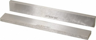 SPI Precision Steel Parallels, Matched Pair, 1/4" Thick x 6" Long, 3/4 ...