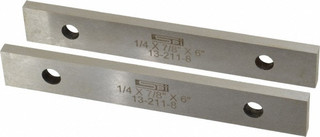 SPI Precision Steel Parallels, Matched Pair, 1/4" Thick x 6" Long, 7/8 ...