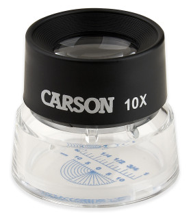 Carson LumiLoupe 10X Stand Magnifier with Reticle - LL-20| Penn Tool Co ...
