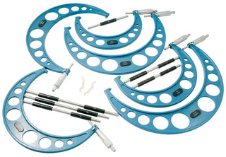 Precise Solid Metal Frame C-Type Outside Micrometer Set, 6-12" - 4200 ...