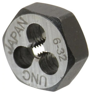Interstate Hex Rethreading Bolt Die, Carbon Steel, #6-32 UNC - 42-414-3 ...