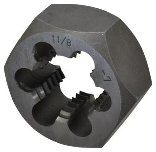 Interstate Hex Rethreading Bolt Die, Carbon Steel, 1-1/8 - 7 UNC - 42 ...