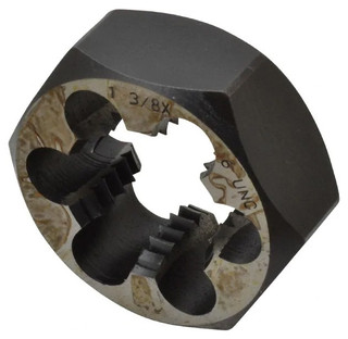 Interstate Hex Rethreading Bolt Die, Carbon Steel, 1-3/8 - 6 UNC - 42 ...