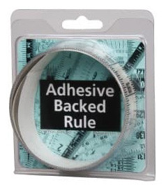 Mylar Adhesive Backed Rule, Vertical, Bottom to Top, 1/16" Grad., 6 ft ...