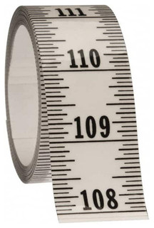 Mylar Adhesive Backed Rule, Vertical, Bottom to Top, 1/16" Grad., 12 ft ...