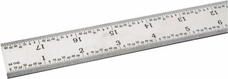 SPI Rigid Steel Rule, Satin Chrome Finish, 18" 5R - 13-852-9| Penn Tool ...