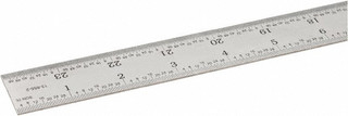SPI Rigid Steel Rule, Satin Chrome Finish, 24" 3R - 13-855-2| Penn Tool ...