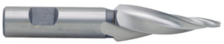 Precise 3 Flute Tapered 5° Per Side End Mill, C5 Tool, 3/16" Tip, 1-1/4 ...