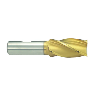 Weldon Tool 4 Flute TiN Coated H.S.S. Single End Mill, 11/16" Size, 5/8 ...