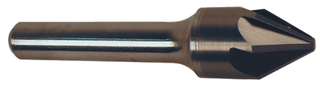 Rushmore USA 6 Flute Solid Carbide Countersink, 60° Angle, 1" Size, 1/2 ...