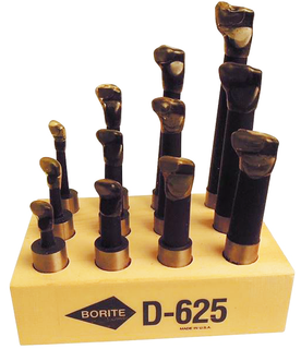 Borite 12 Piece C2 Carbide Tipped Boring Bar Set, 5/8" Shank Diameter ...