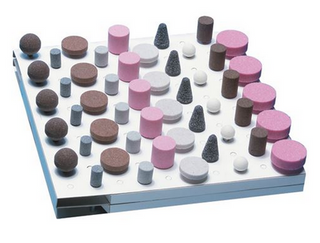 50 Piece Random Shapes & Specs Mounted Stone Set With Shank Diameter: 1 ...