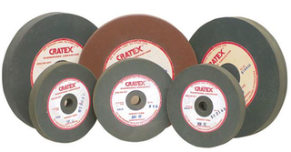 Cratex Rubberized Abrasive Medium Grit Large Straight Wheel, 3" Dia ...