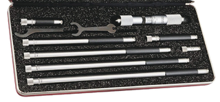 Starrett Tubular Inside Micrometer Set, 4" - 24" Range, 7 Rods - 823CZ ...