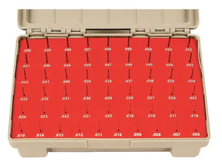 Vermont Gage 55 Piece ZZ Class Plus Pin Gage Set, .0065" thru .0605 ...