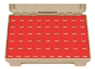 Vermont Gage 55 Piece ZZ Class Minus Pin Gage Set, .0065" thru .0605 ...